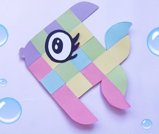 Pez de papel para niños | manualidad fácil para niños