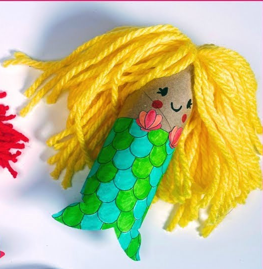 Sirena con materiales reciclados | manualidad fácil para niños con ...